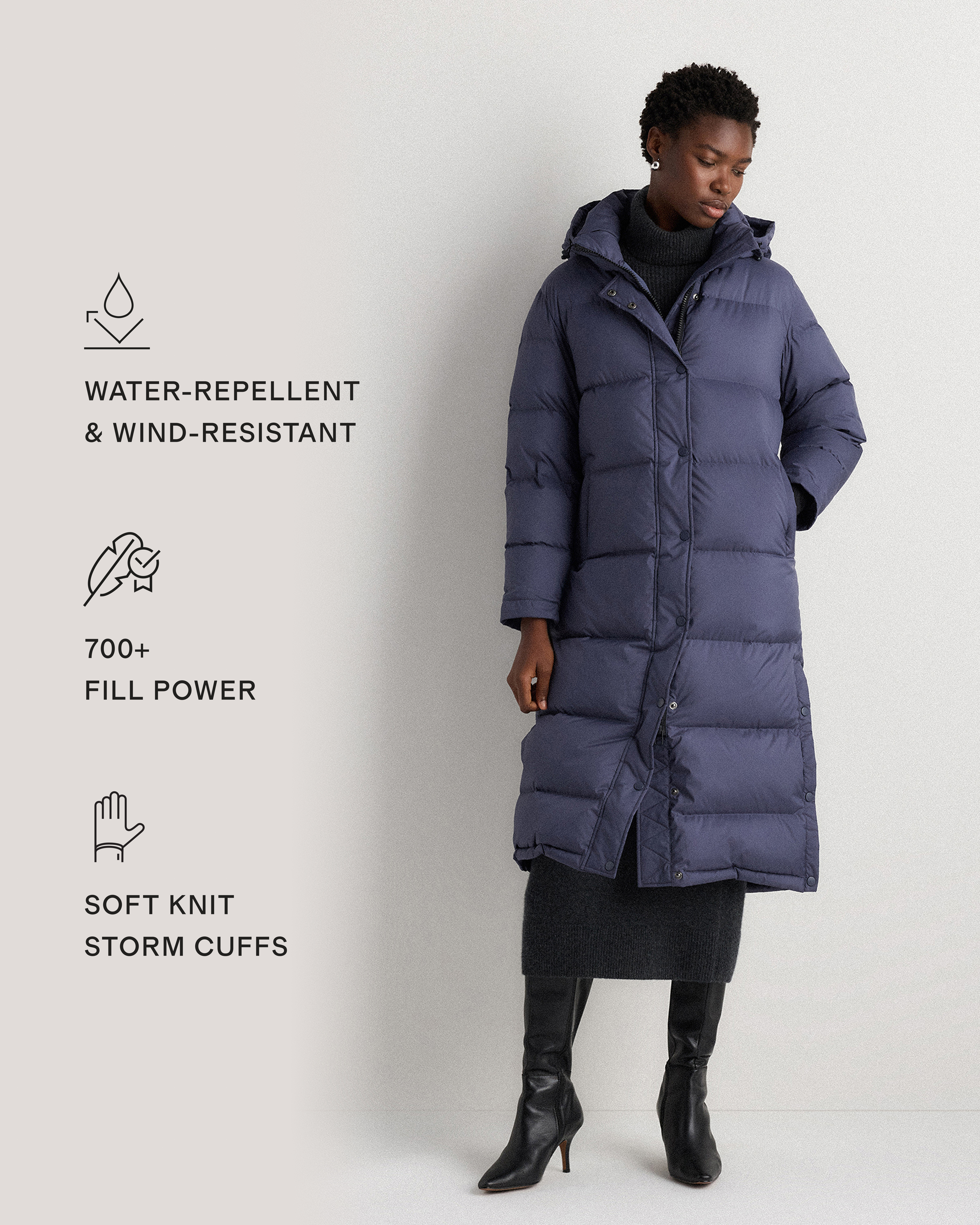 QUINCE Responsible Long Down Puffer Jacket